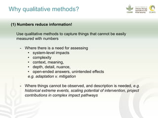 Impact evaluation methods: Qualitative Methods | PPTX