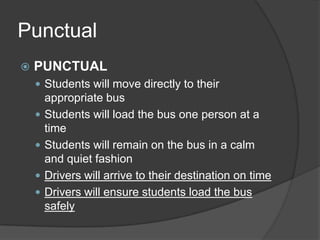 SMS Bus Expectations | PPTX