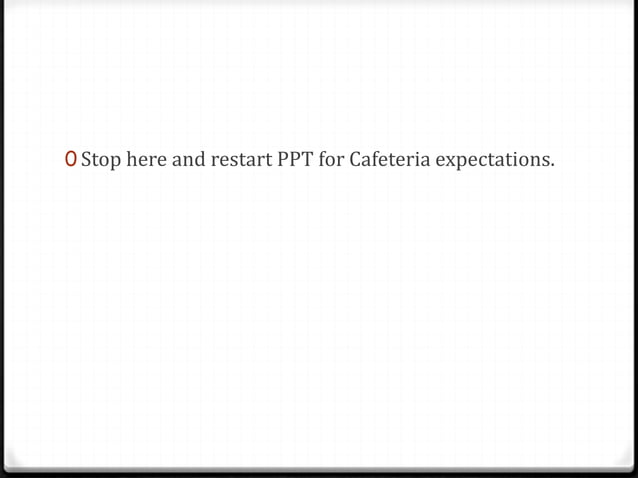 SMS Cafeteria Expectations | PPT