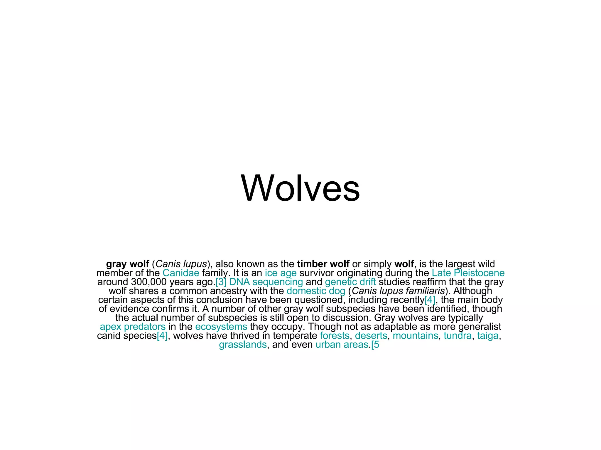 Wolves | PPT