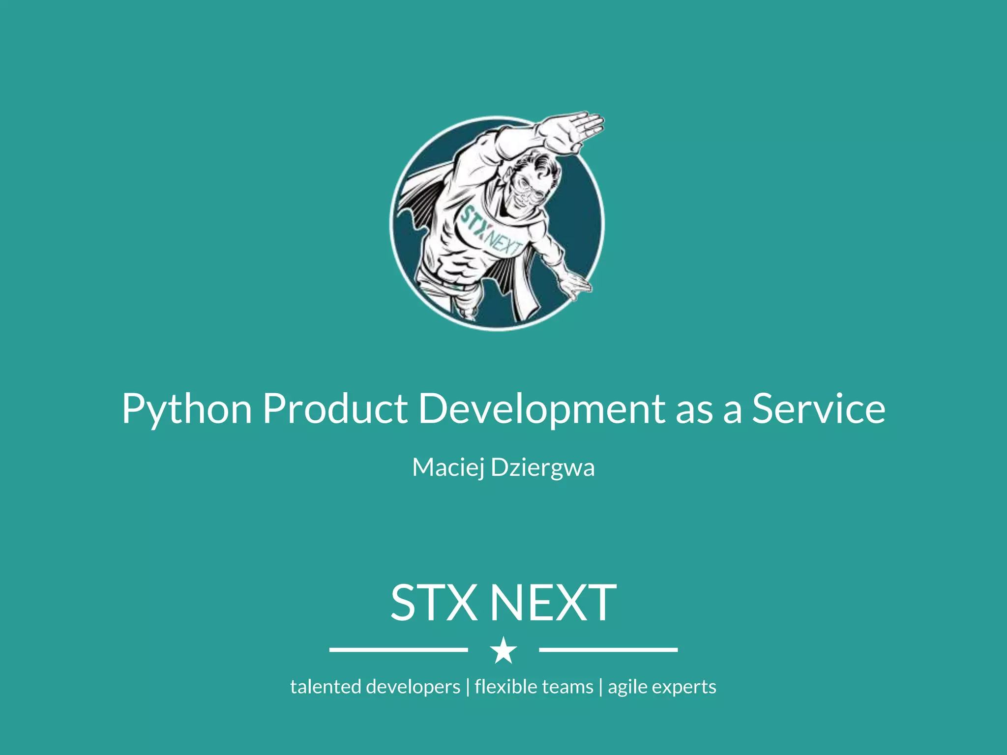 Python product development as a service | PPT