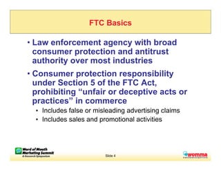 WoM: Word of Mouth Marketing & FTC Advertising Law | PDF