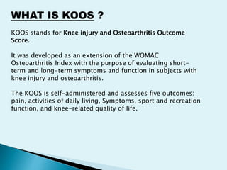 Womac and Koos | PPTX