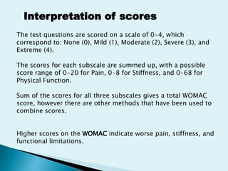 Womac and Koos | PPT