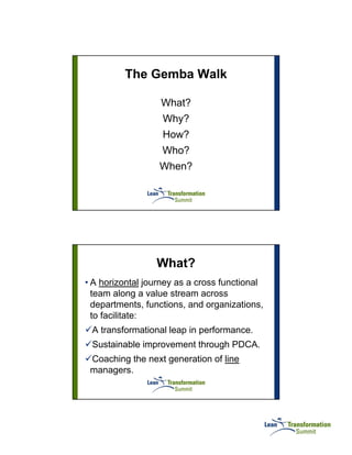 Keynote on Taking Gemba Walks by James Womack | PDF