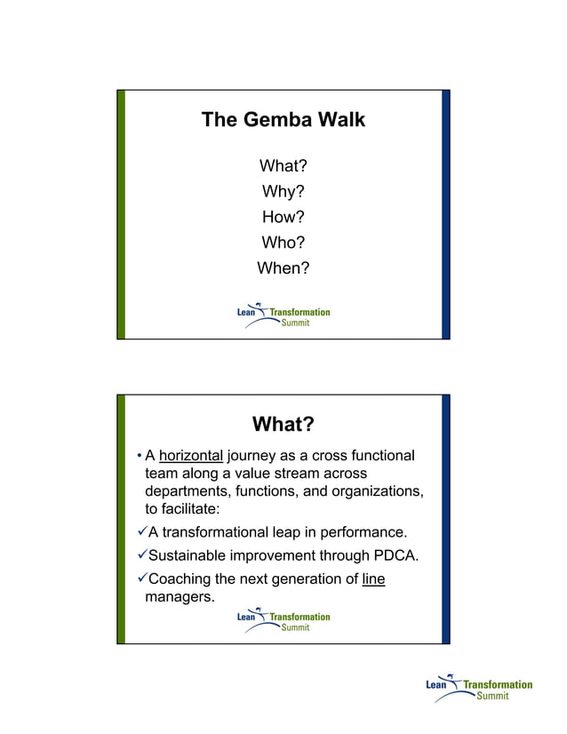 Keynote on Taking Gemba Walks by James Womack | PDF