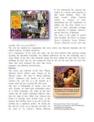 Woman Hollering by Sandra Cisneros- Reading Guide | PDF