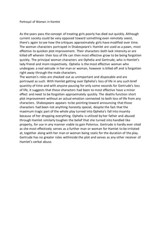 Woman in hamlet | DOCX