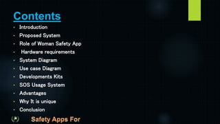Safety app for woman | PPT