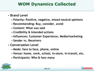 WOMBAT 3 - How to Integrate Word of Mouth into Your Advertising Plans | PPT