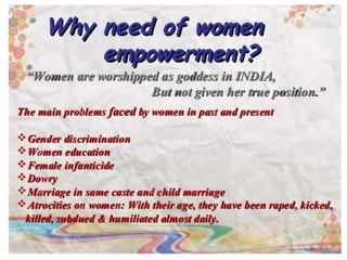 Women empowerment | PPTX