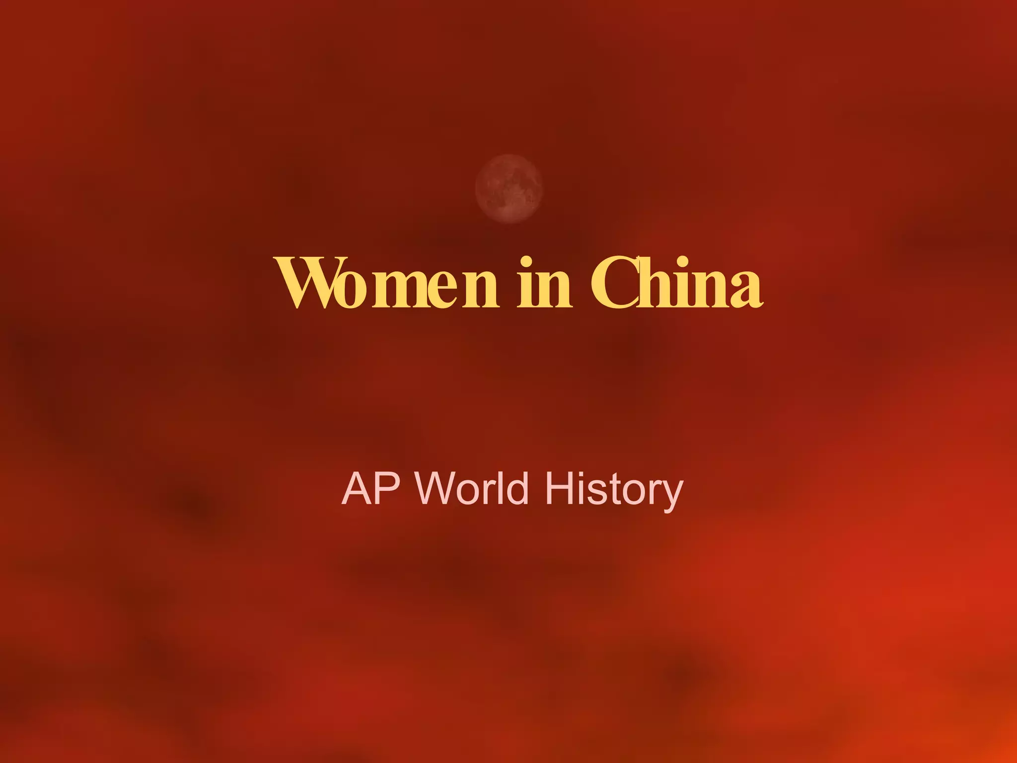 Women in China | PPT