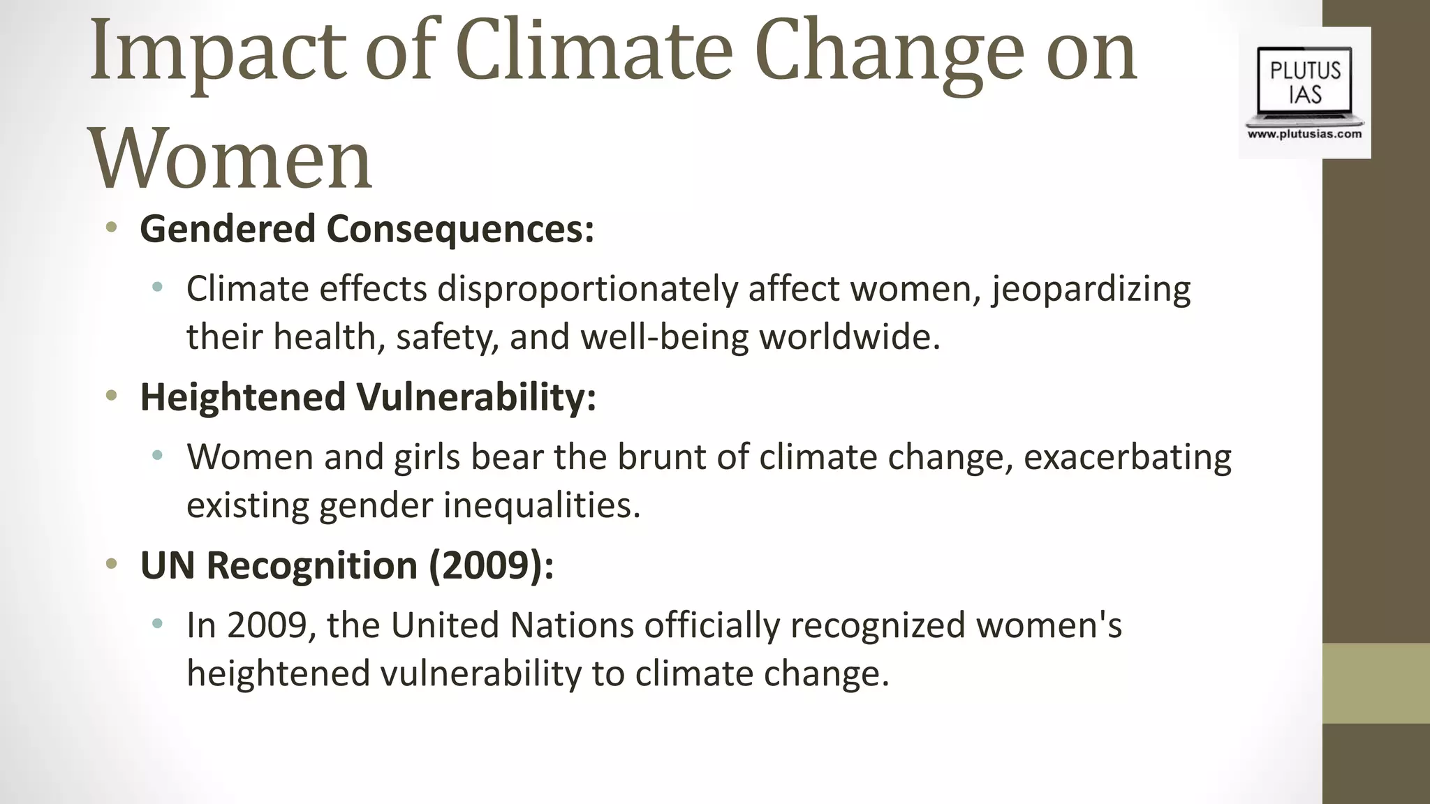 WOMEN AND CLIMATE CHANGE | PPTX