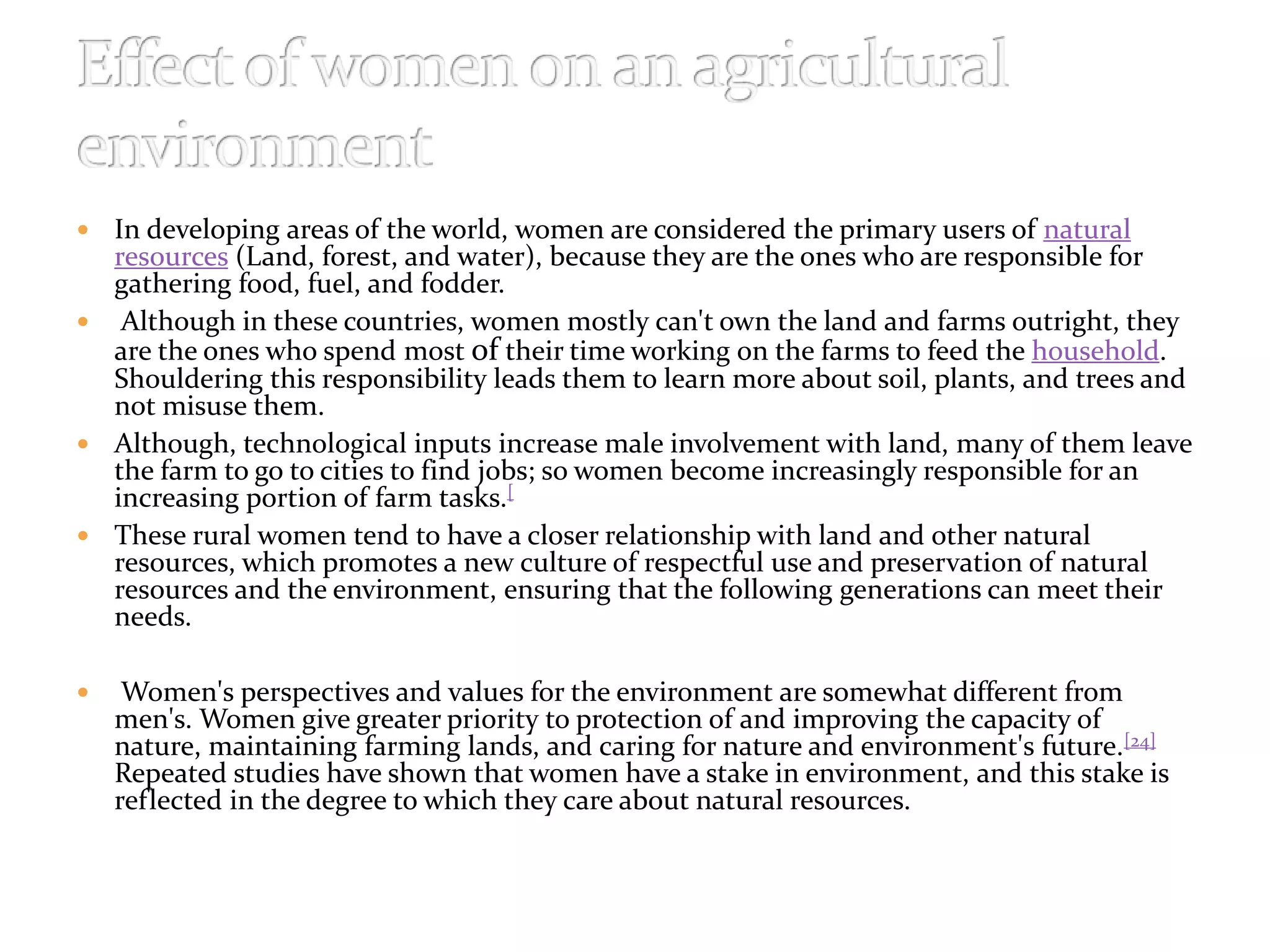 asma and group: Women and environment | PPTX
