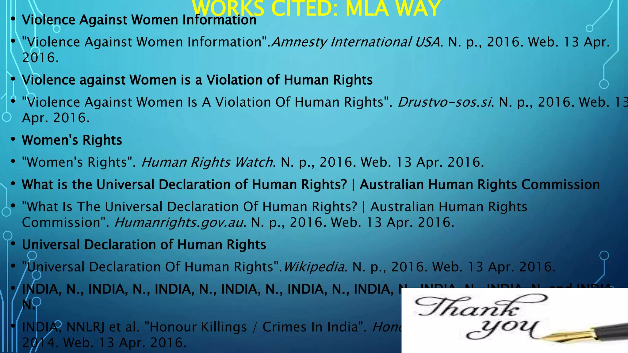 Women and human rights violations | PPTX