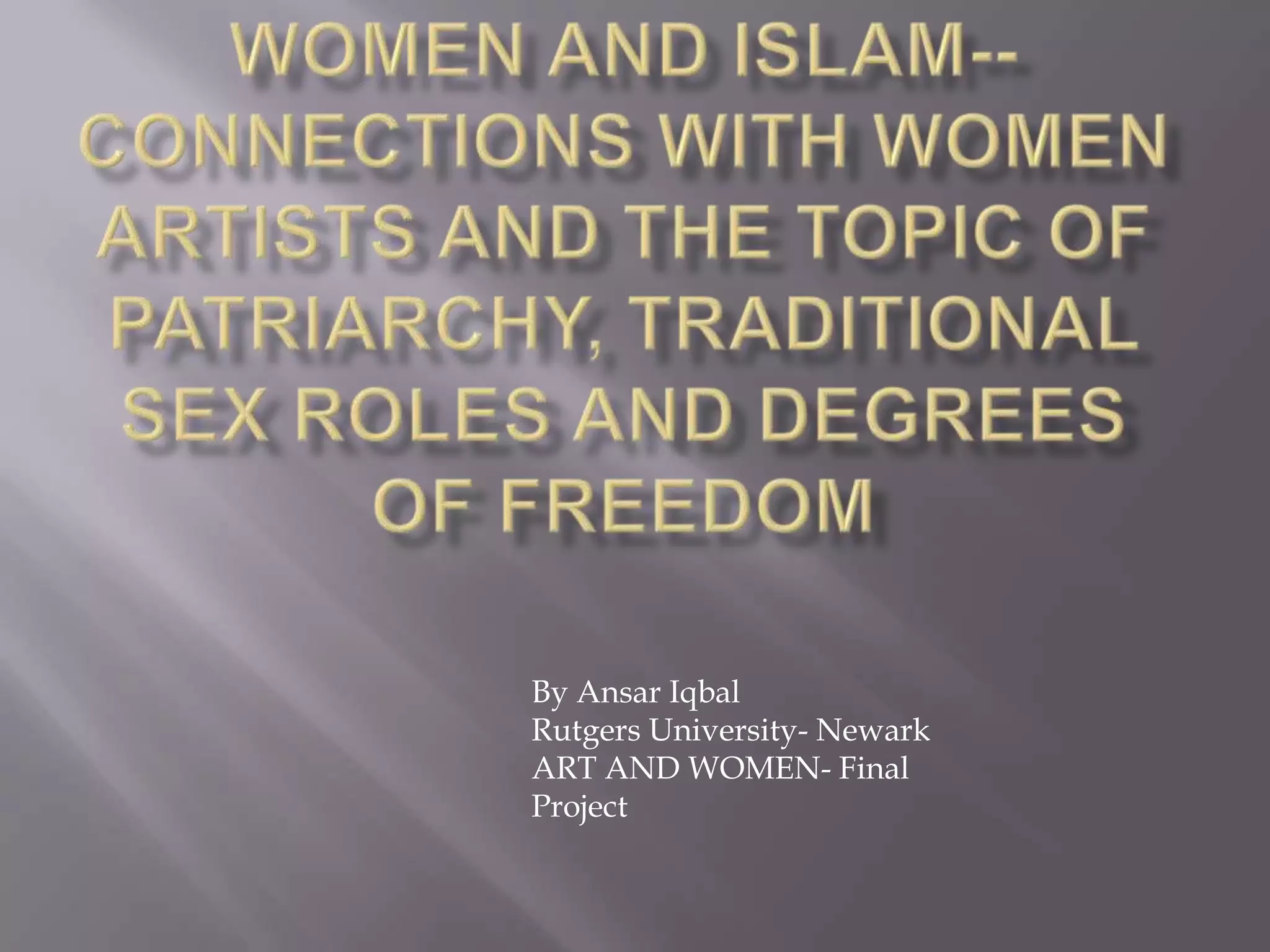 Women and Islam | PPTX