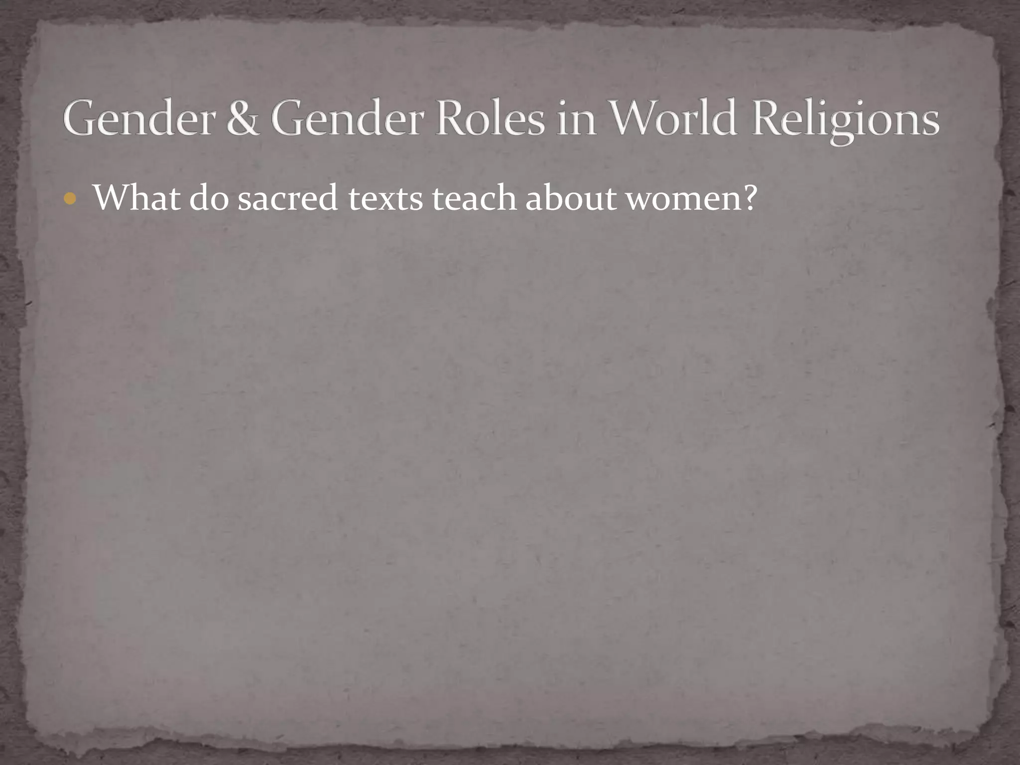 POWERPOINT: Women and Religion Week 12 | PPTX