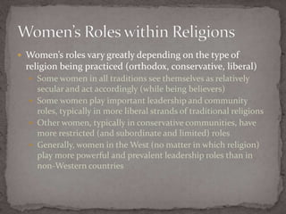 POWERPOINT: Women and Religion Week 12 | PPTX
