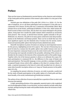 Women and the polis public honorific inscriptions for women in the ...