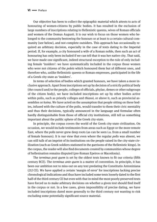 Women and the polis public honorific inscriptions for women in the ...