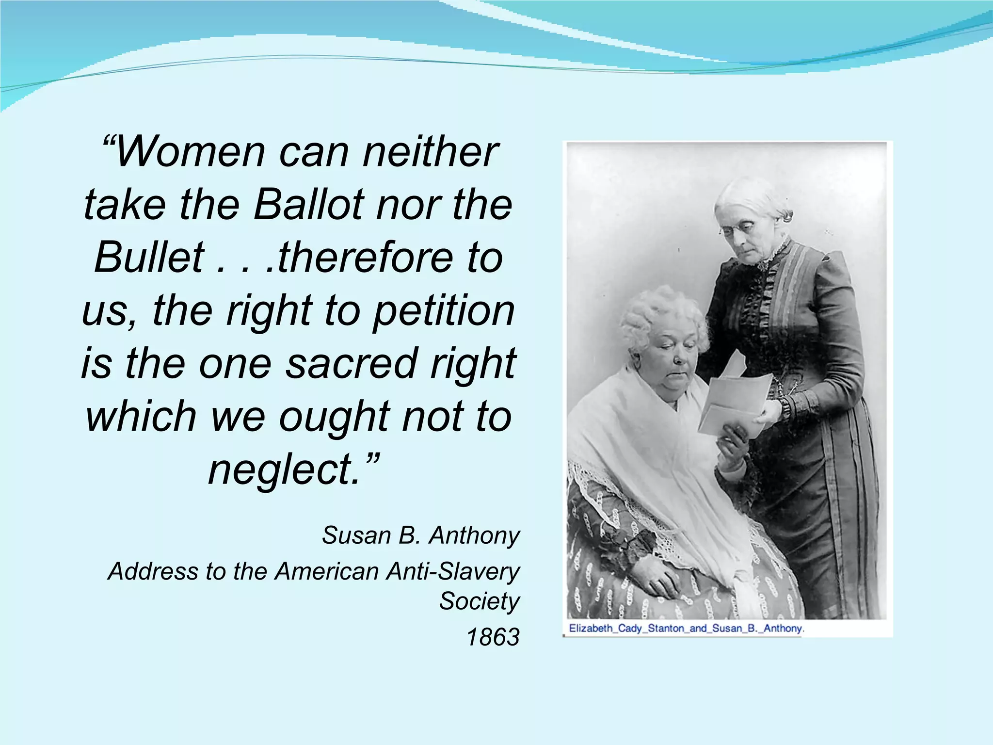 Women And The Right To Vote | PPT