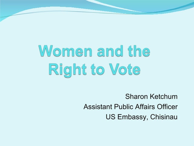 Women And The Right To Vote | PPT | Civic affairs | Politics