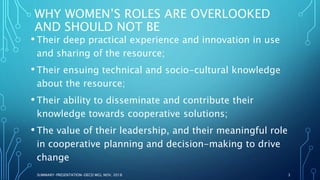 Women as Change-Makers, Women for Water Partnership | PPT