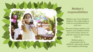 Role of Women as Mother | PPTX