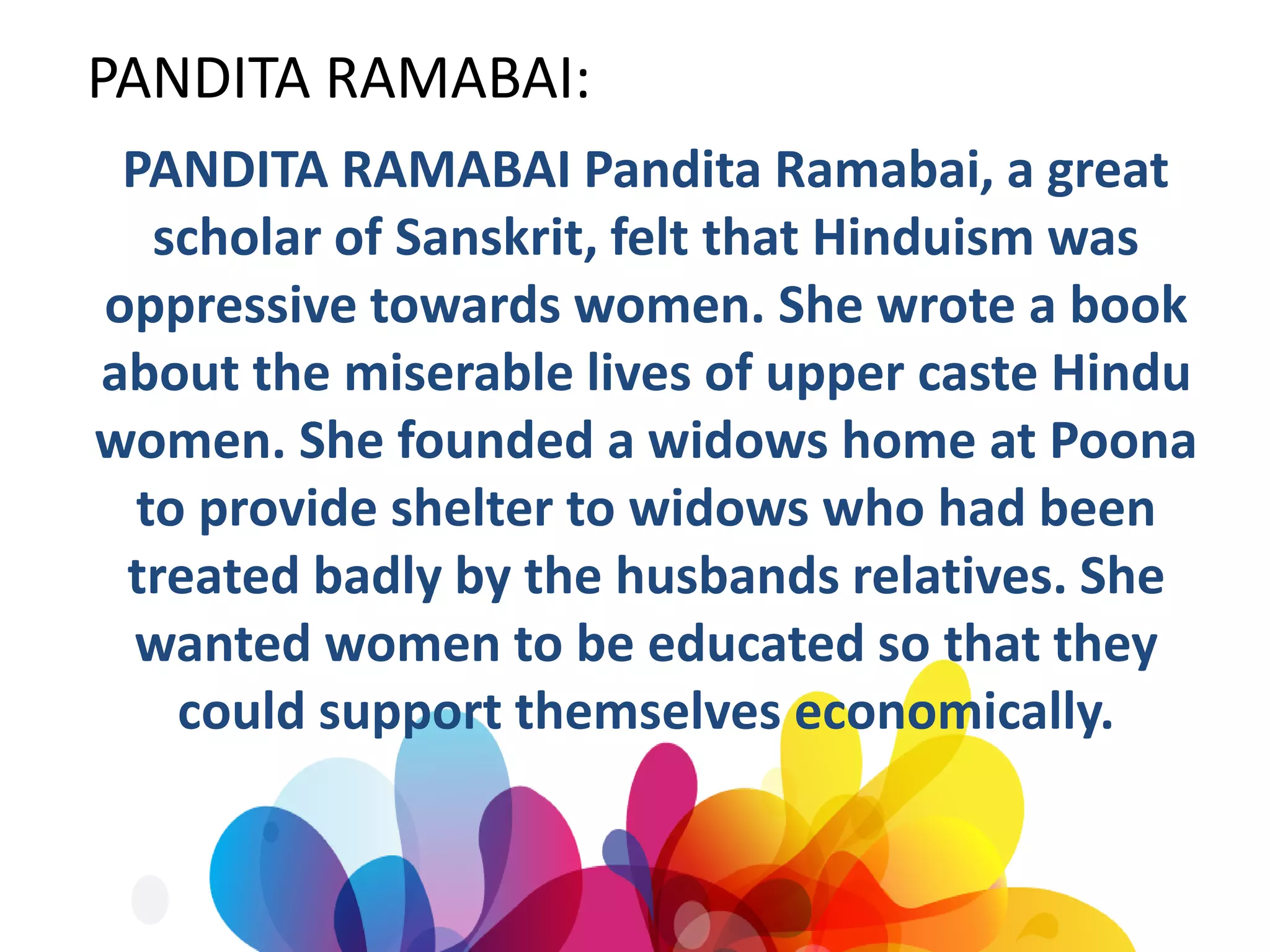 Women, Caste & Reforms, History class 8 CBSE | PDF