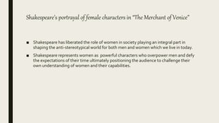 Women characters in merchant of venice | PPTX