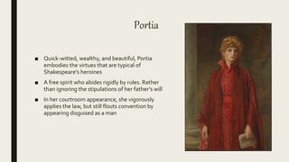 Women characters in merchant of venice | PPTX