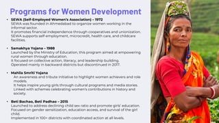 Women Development and Women Empowerment; Programs for Women Development ...