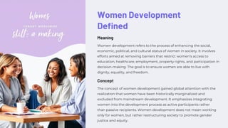 Women Development and Women Empowerment; Programs for Women Development ...