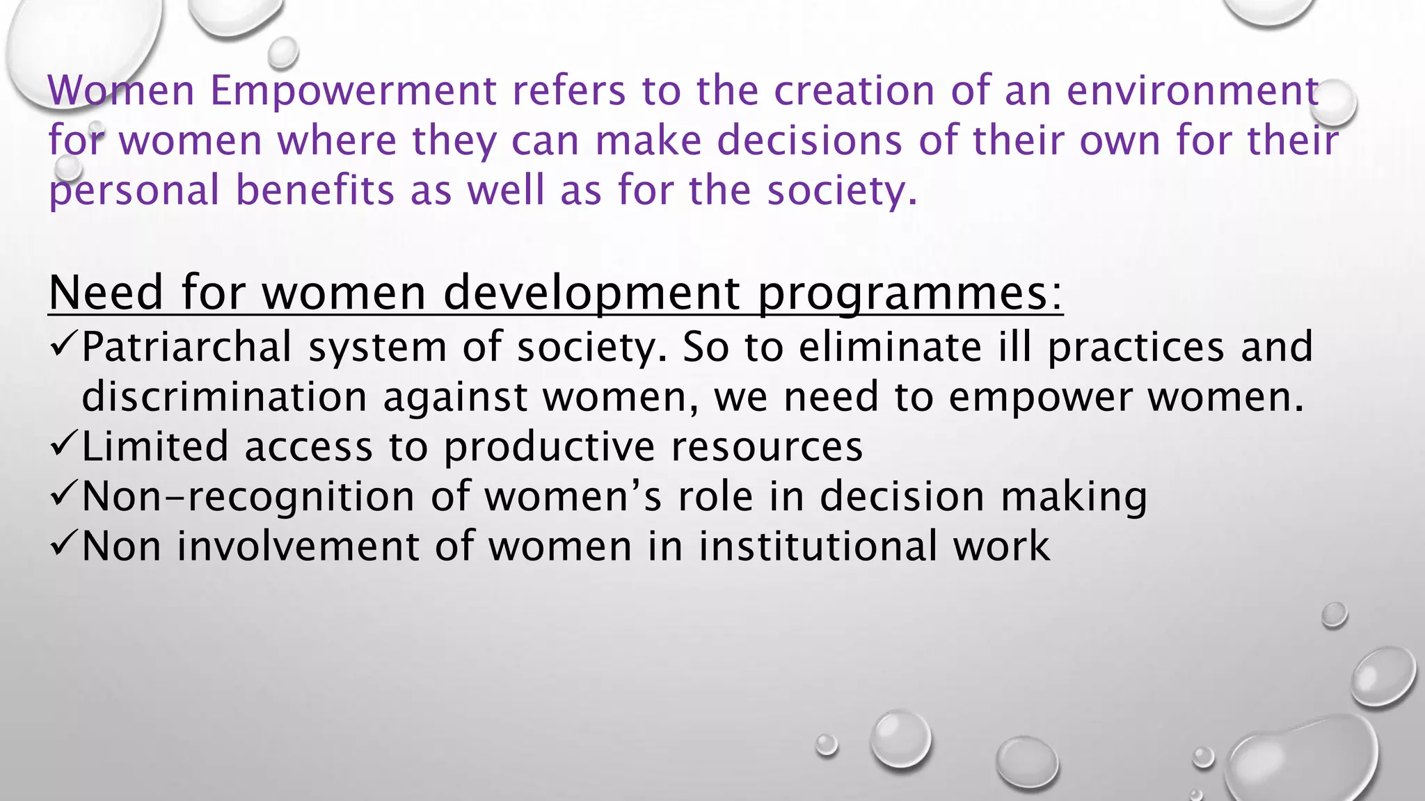 Women development programmes of india | PPTX