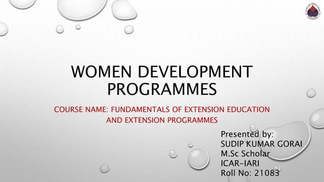 Women development programmes of india | PPTX | Government Support and ...
