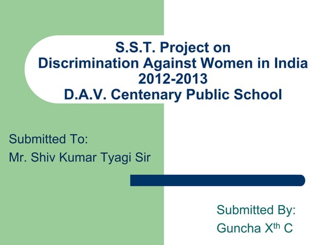 Women discrimination | PPT