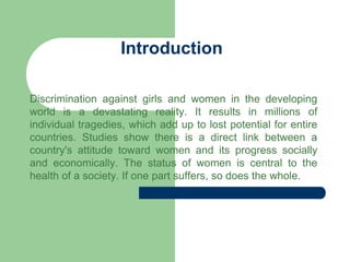 Women discrimination | PPTX