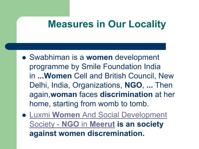 Women discrimination | PPT