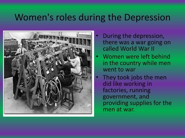 Women during the depression | PPTX