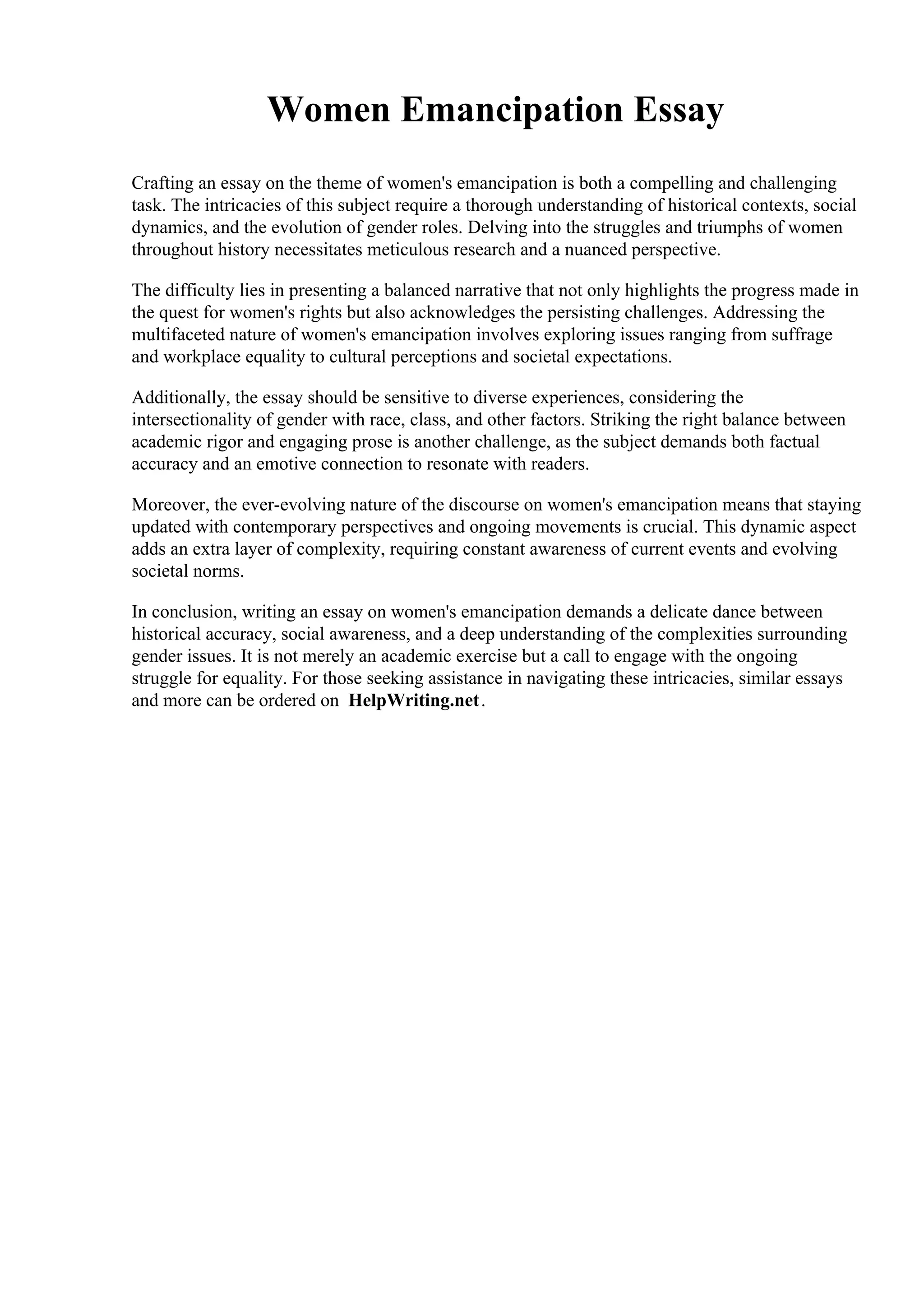 Women Emancipation Essay.pdf