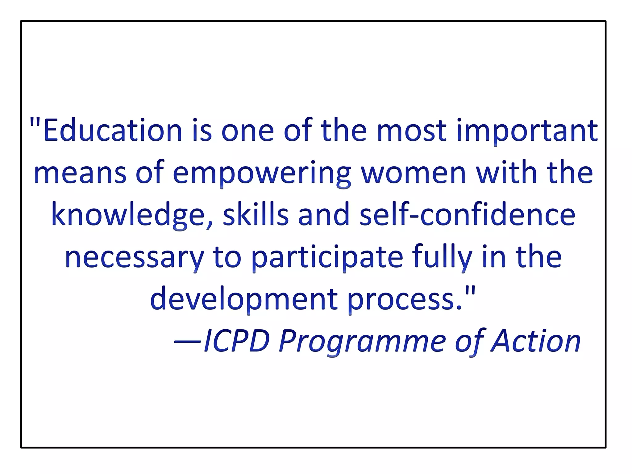 Women empowerment through education: Women Education | PDF