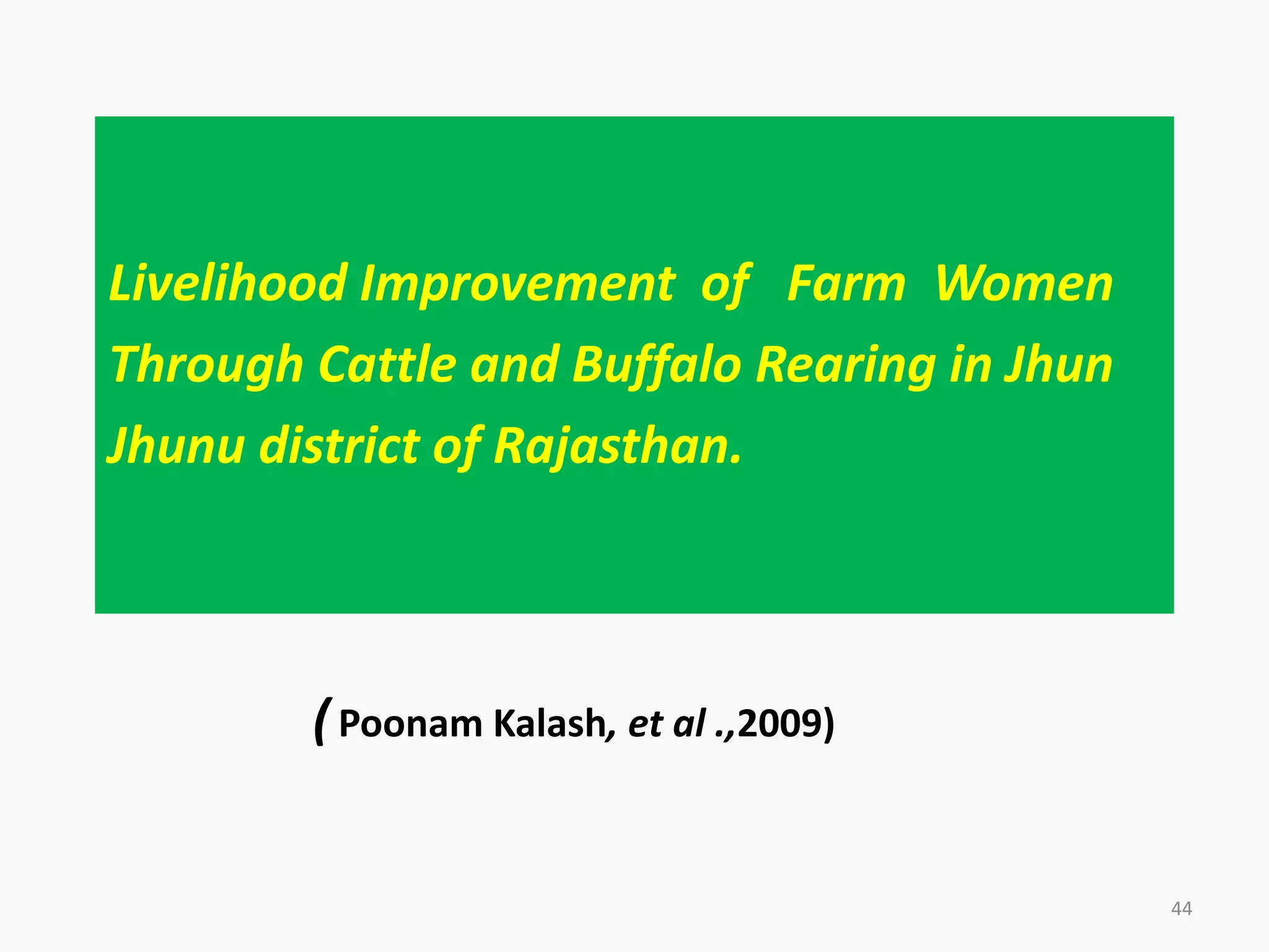 Women empowerment through livestock production | PPTX