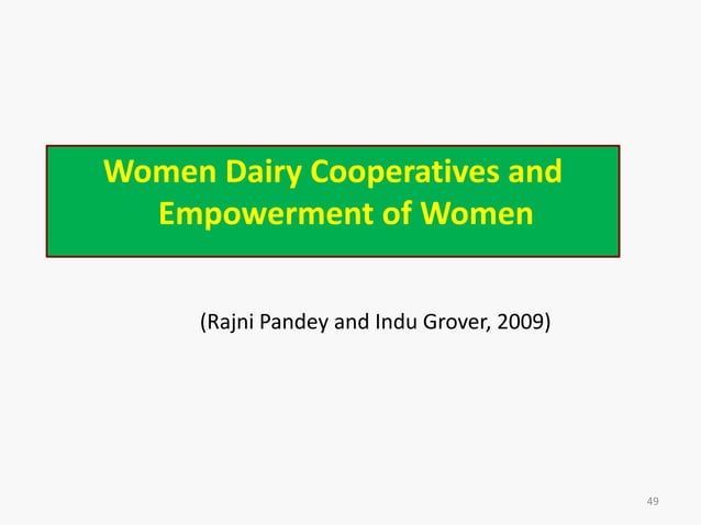 Women empowerment through livestock production | PPTX