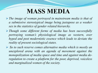role of mass media in women empowerment | PPTX