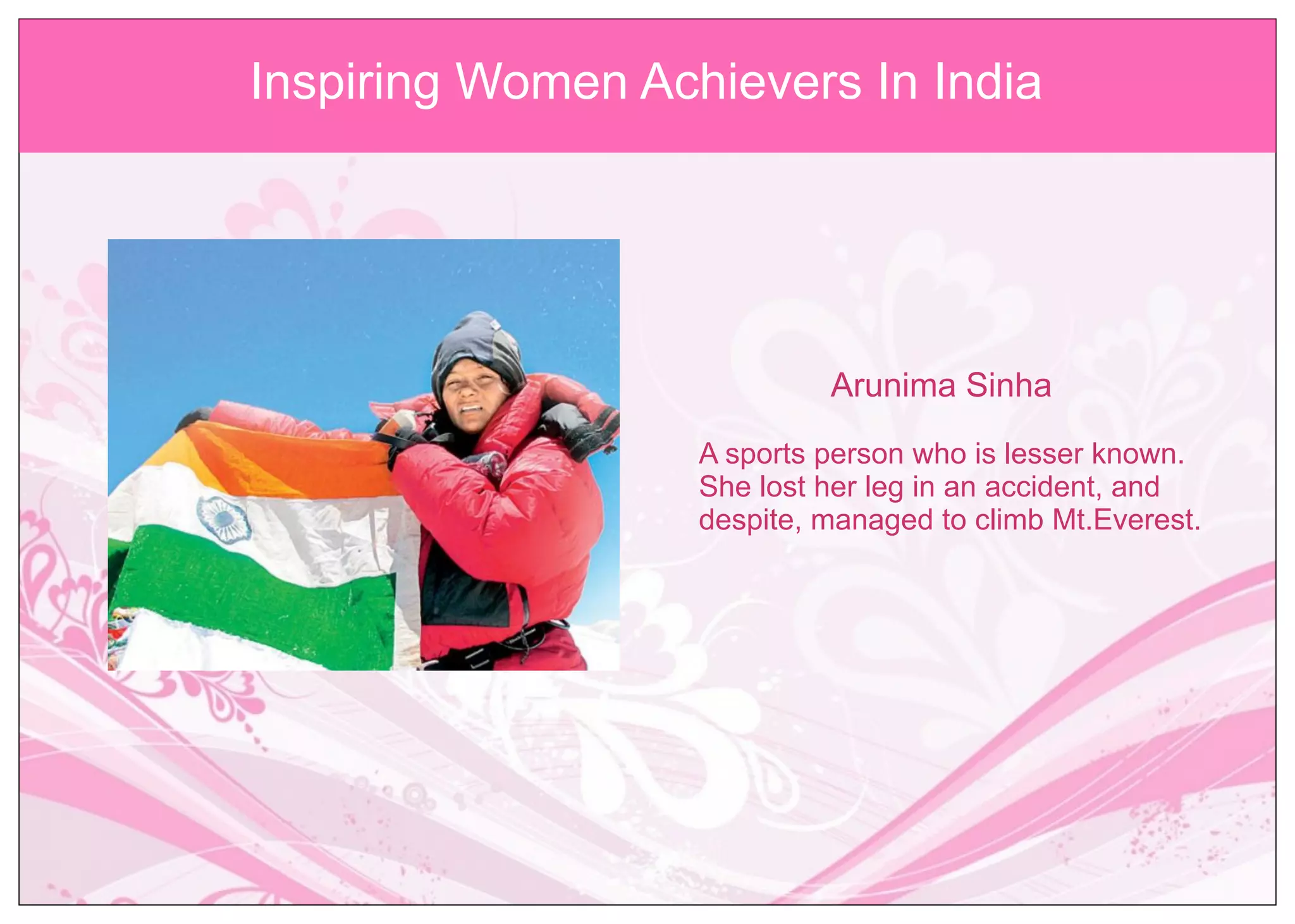 Inspiring Women Achievers In India | PDF