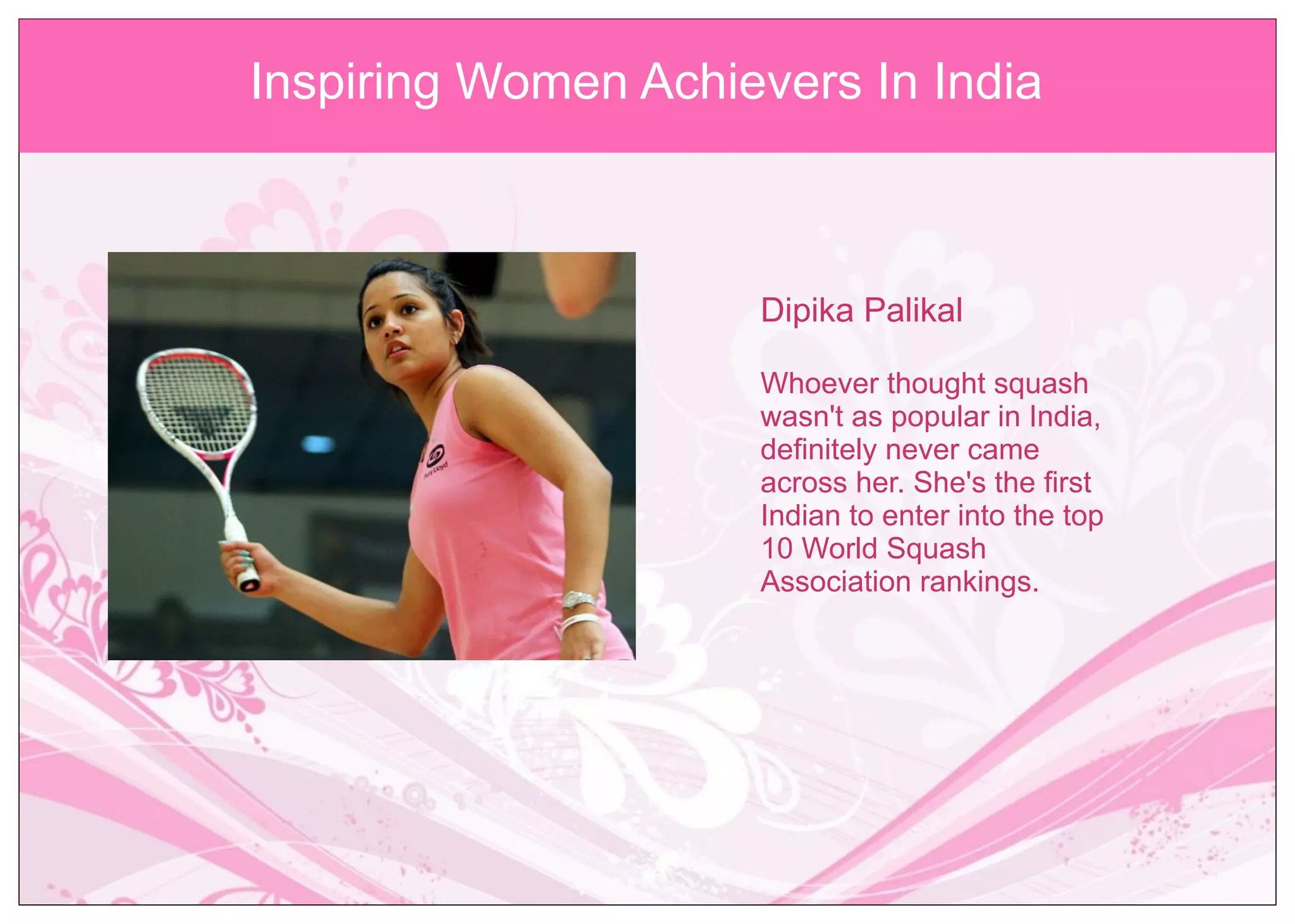 Inspiring Women Achievers In India | PDF