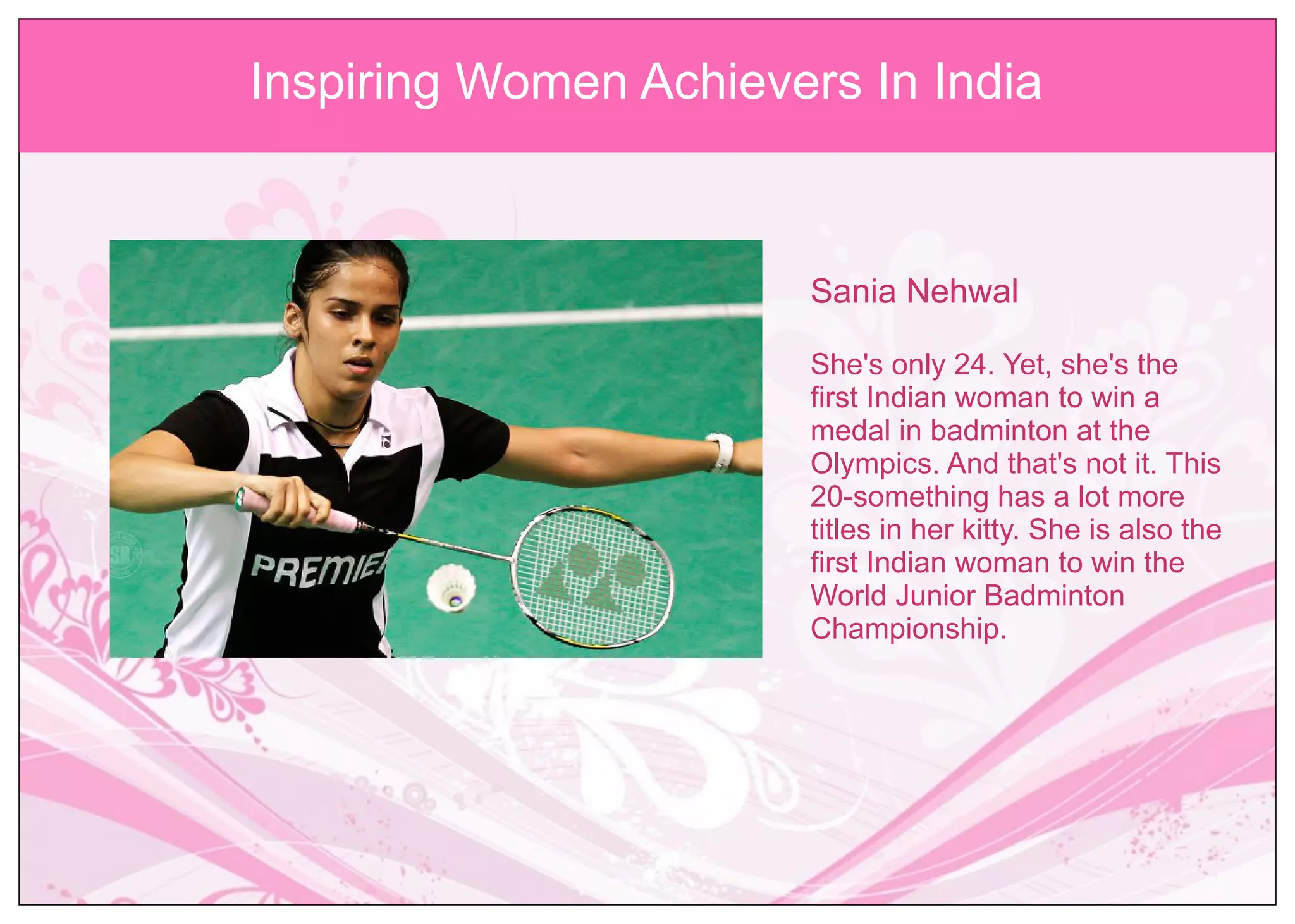Inspiring Women Achievers In India | PDF