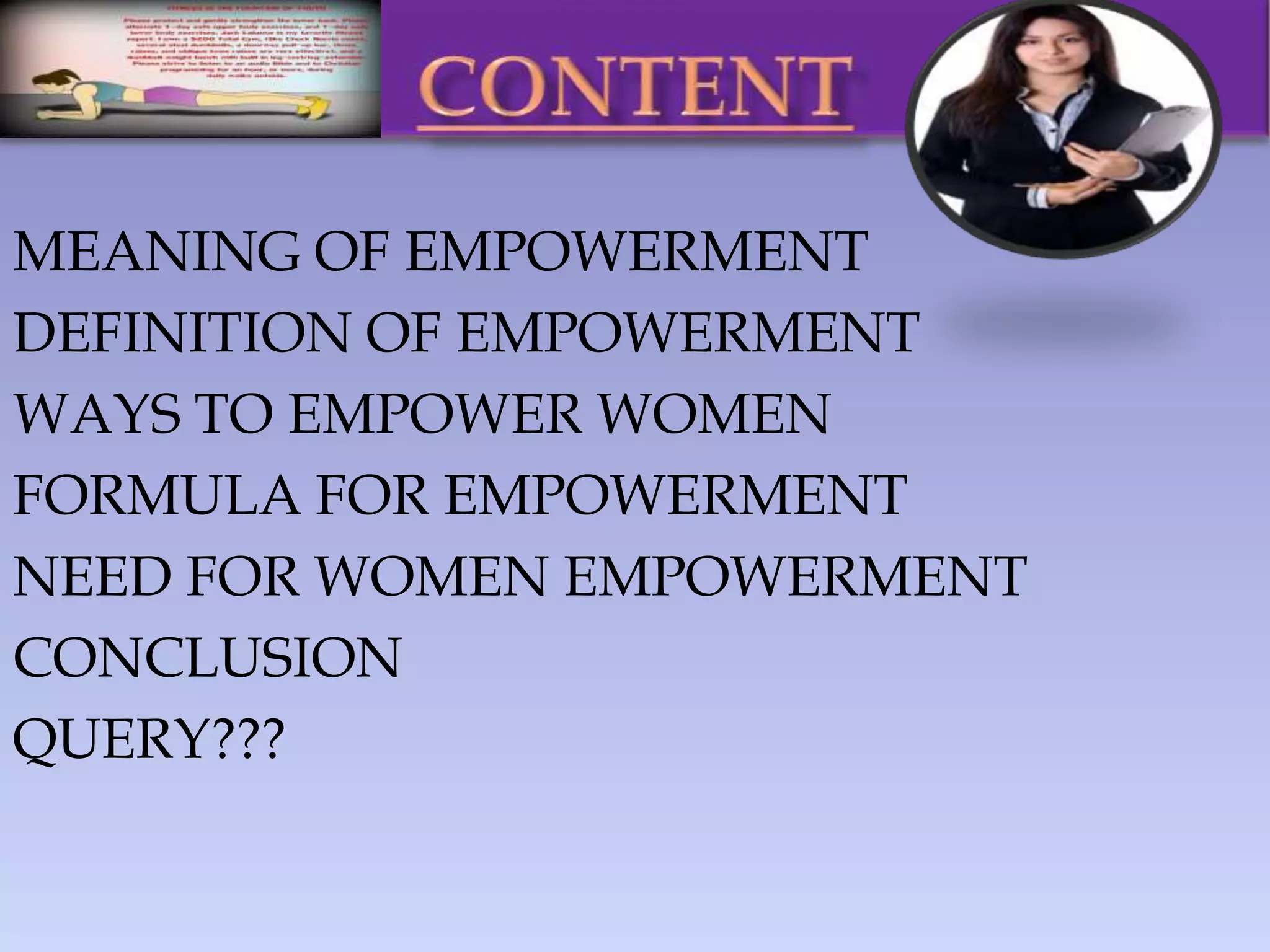 Women empowerment | PPTX
