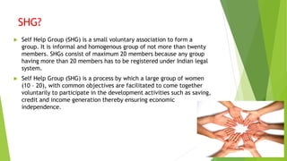 Women empowerment and sHG approach | PPT