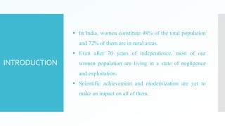 Women Empowerment & Economic development in India | PPTX